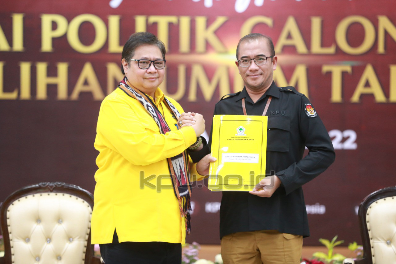 Partai Golongan Karya (Golkar) Mendaftar ke KPU Sebagai Calon Peserta Pemilu Tahun 2024 - KPU